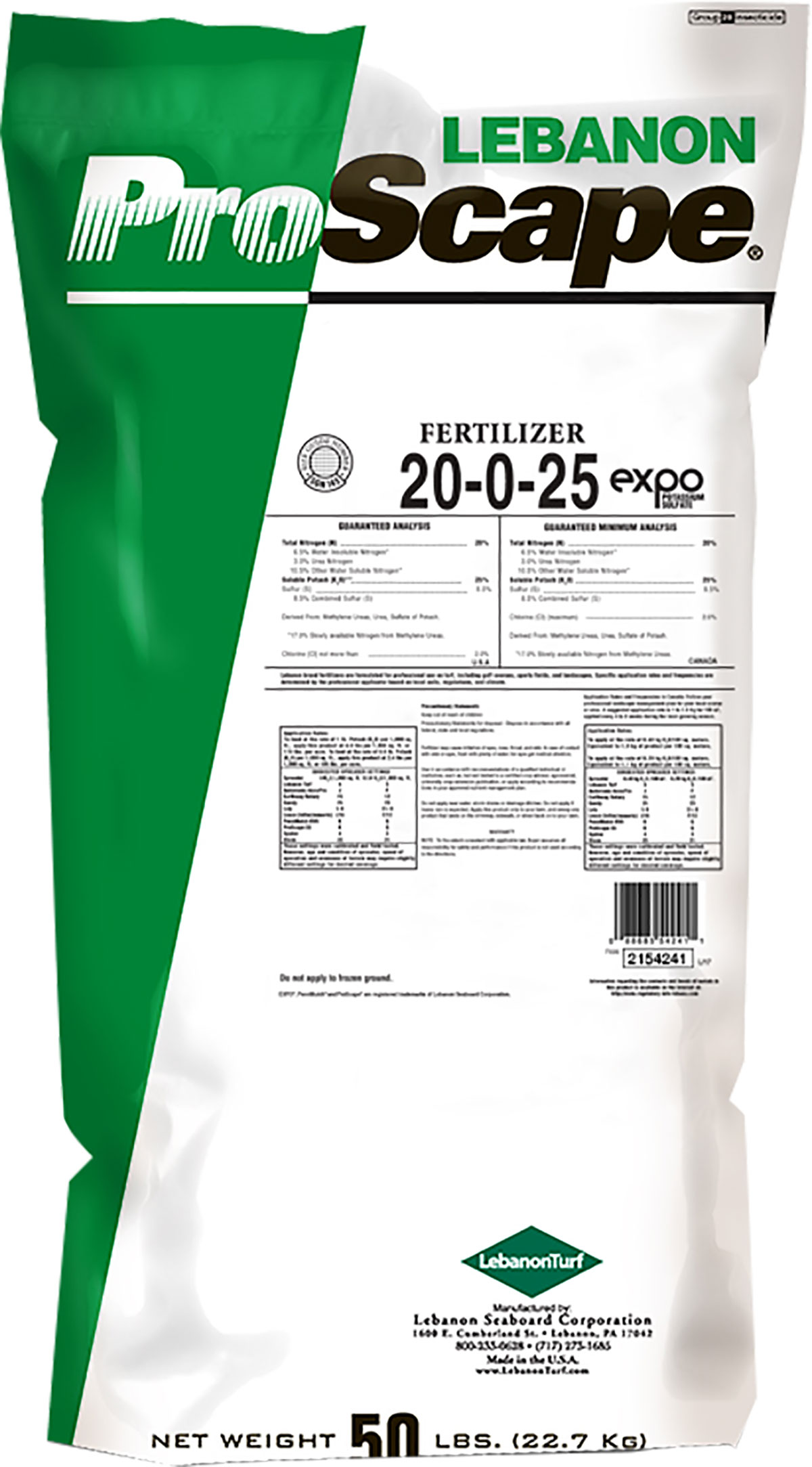 ProScape 20-0-25 100% EXPO SGN 150 | LebanonTurf